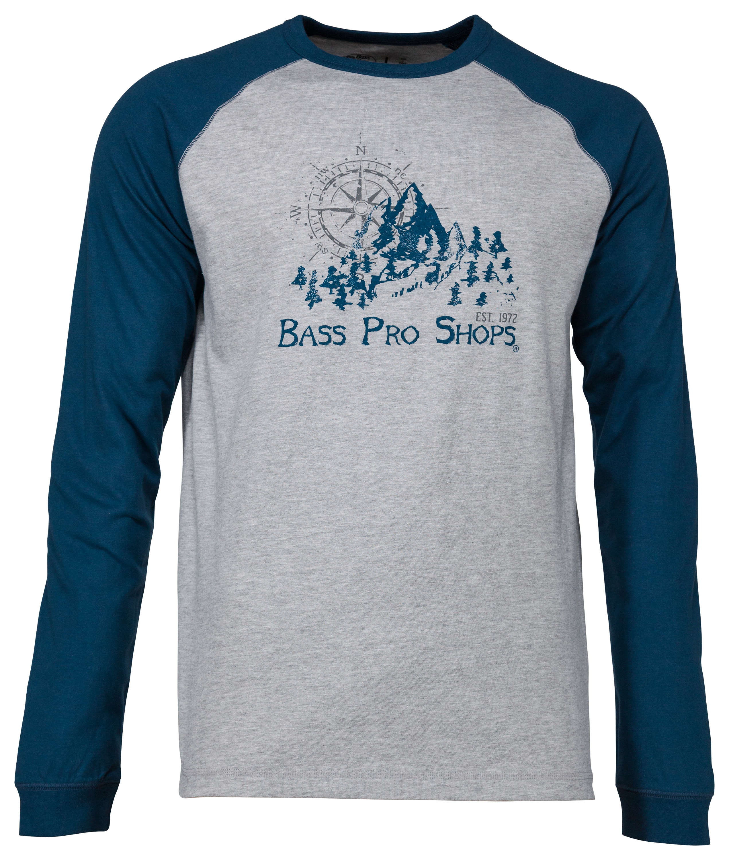 Bass Pro Shops Compass Rose Raglan Long-Sleeve T-Shirt for Men | Bass ...